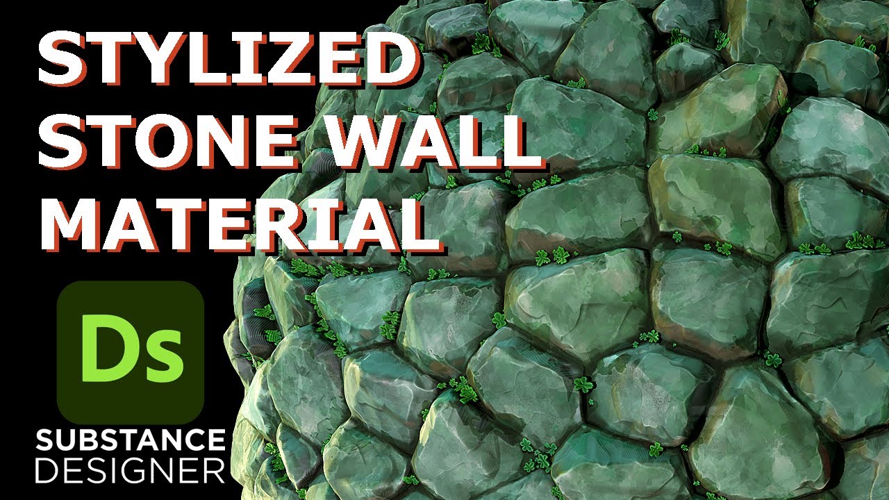 Stylized Stone Wall Material Tutorial - Substance Designer - YouTube