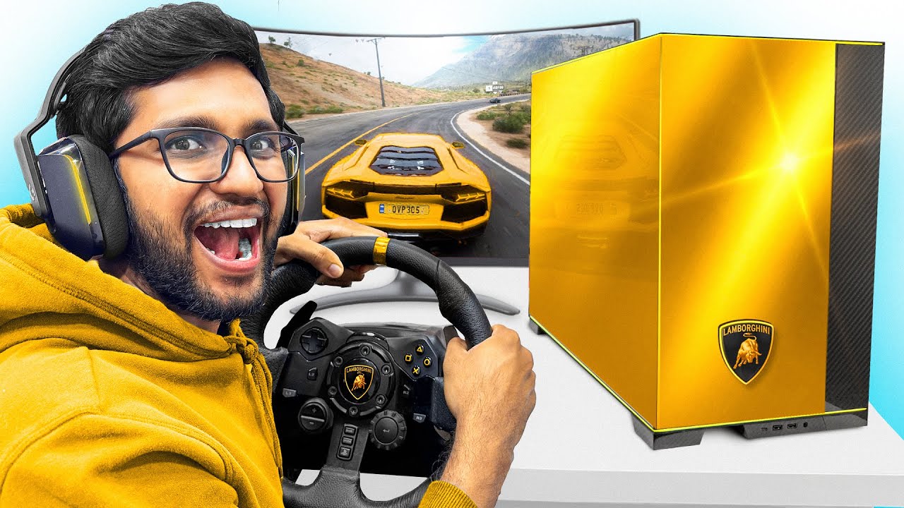 BUILDING LAMBORGHINI GAMING PC FOR MY BROTHER - YouTube
