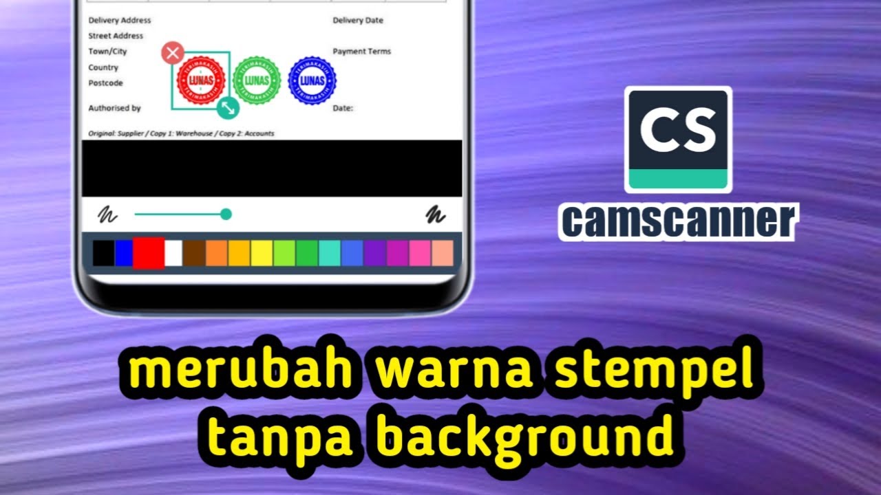 Cara merubah warna stempel hasil scan tanpa background di CamScanner ...