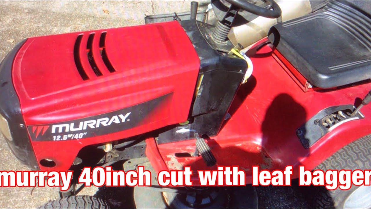 murray 40inch ridin mower with leaf bagger review (the dust was ...