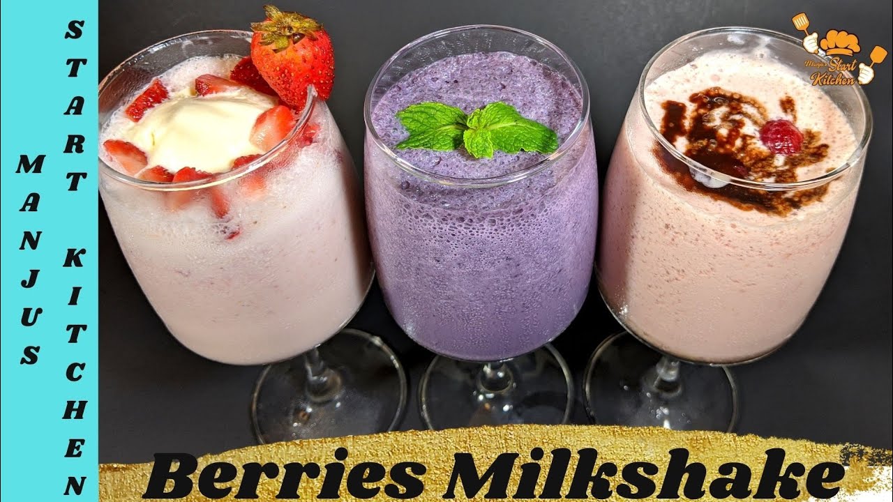 Berries Milkshake in tamil | Strawberry MilkShake | Raspberry MilkShake ...