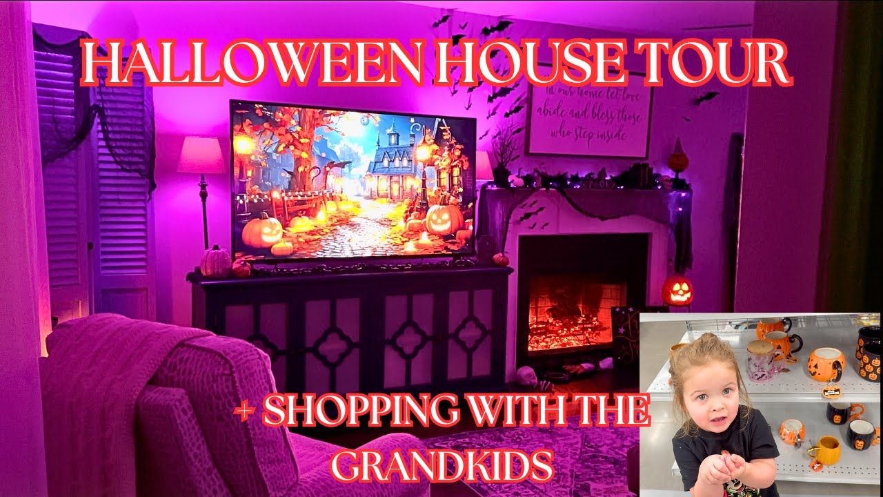 FULL HOUSE Tour: Halloween Decorations! 🎃 + Shopping With The Grandkids ...