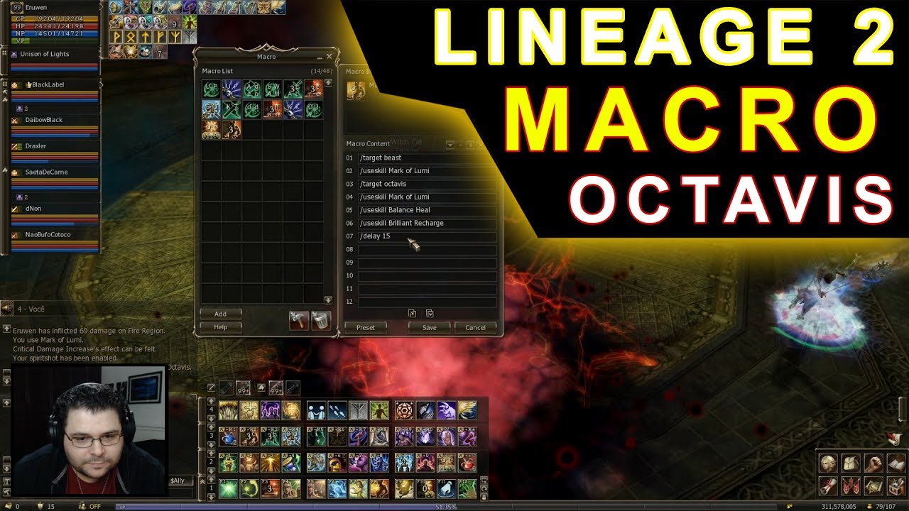 Lineage 2 - Macro Healer no boss Octavis (Gameplay PT-BR) - YouTube