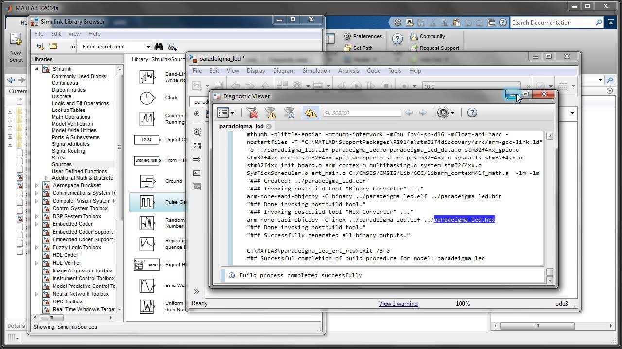 STM32F429IDISCOVERY - led example with Simulink and Embedded Coder - YouTube