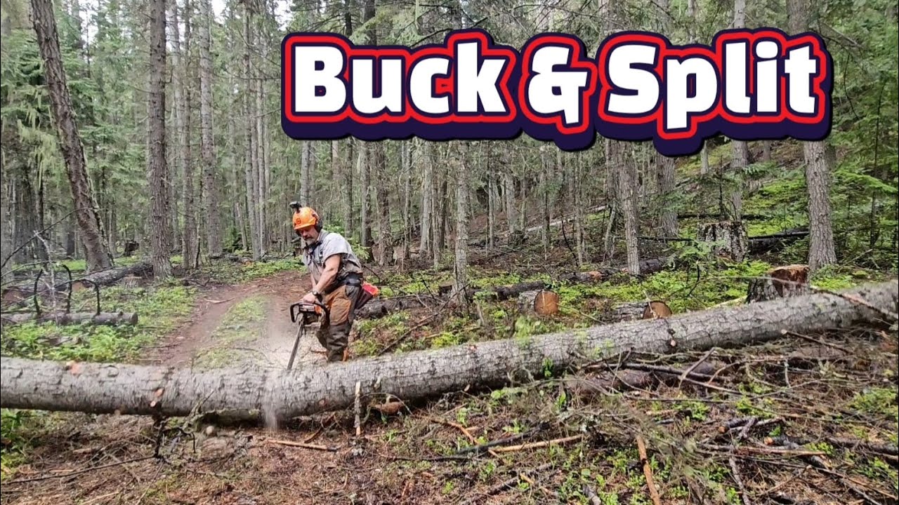 Firewood Buckin and Splittin. Stihl MS 500i and a Blue Grass Axe. - YouTube