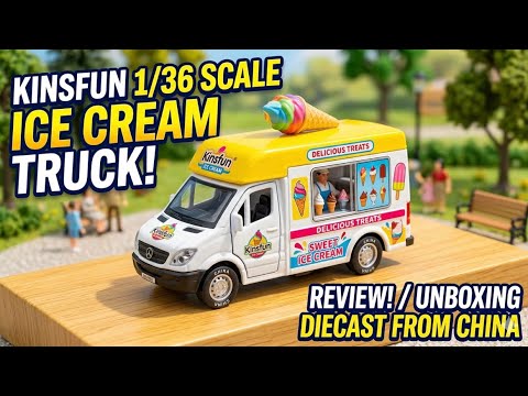 Camión de Helados / Ice Cream Truck - Escala 1/36 - Kinsfun - Diecast ...