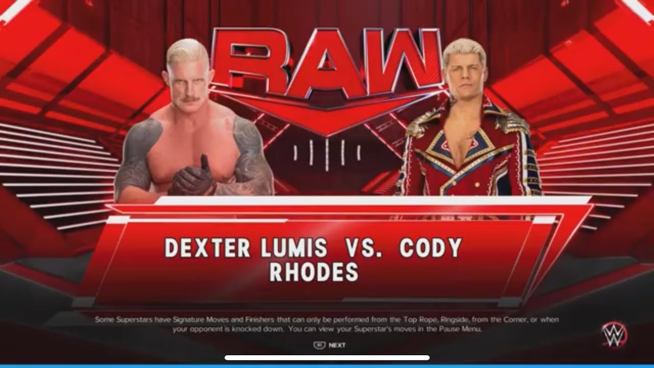 Cody Rhodes Vs Dexter Lumis - YouTube