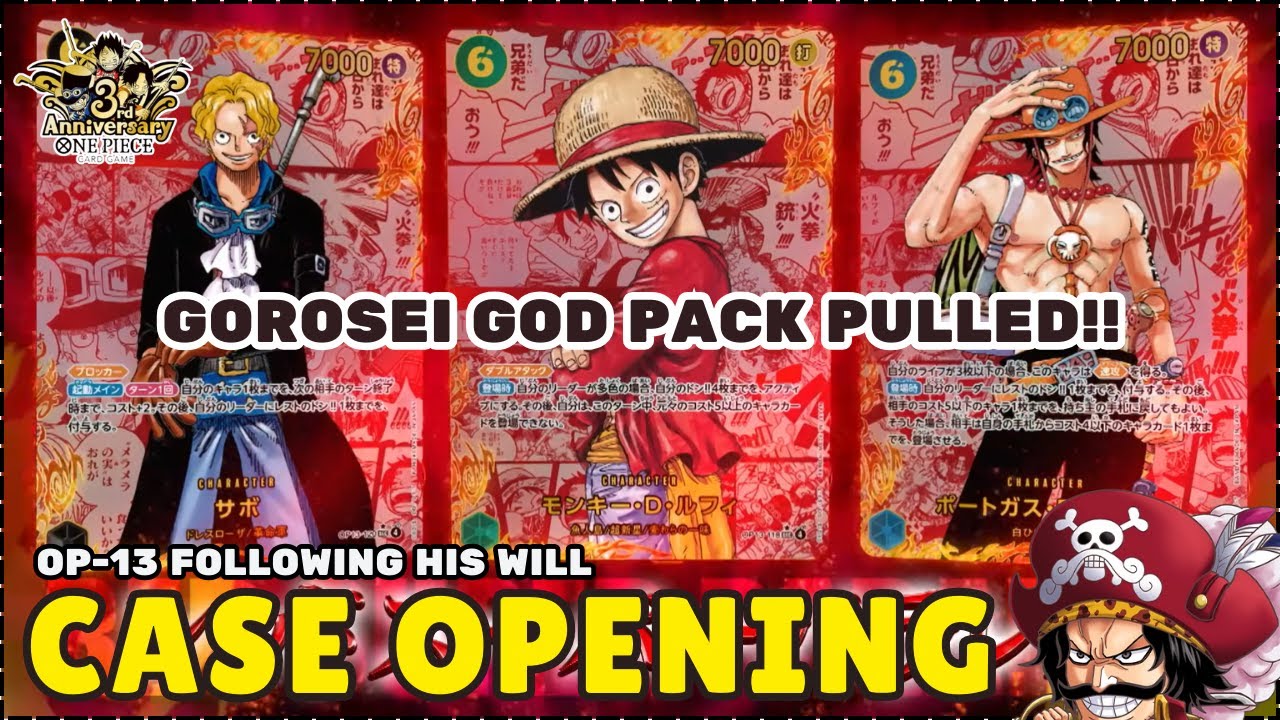 【ONE PIECE TCG】 OP-13 CARRYING ON HIS WILL! GOROSEI GOD PACK PULLED ...