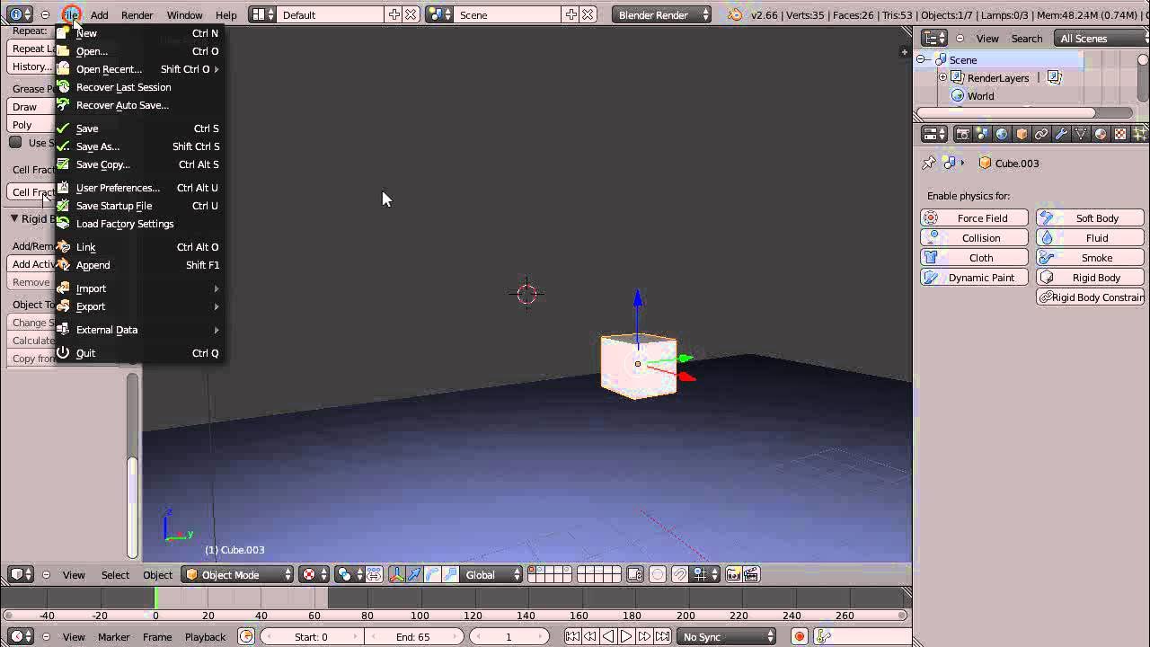 Blender Tutorial - Breaking Objects Apart with Cell Fracturing - YouTube