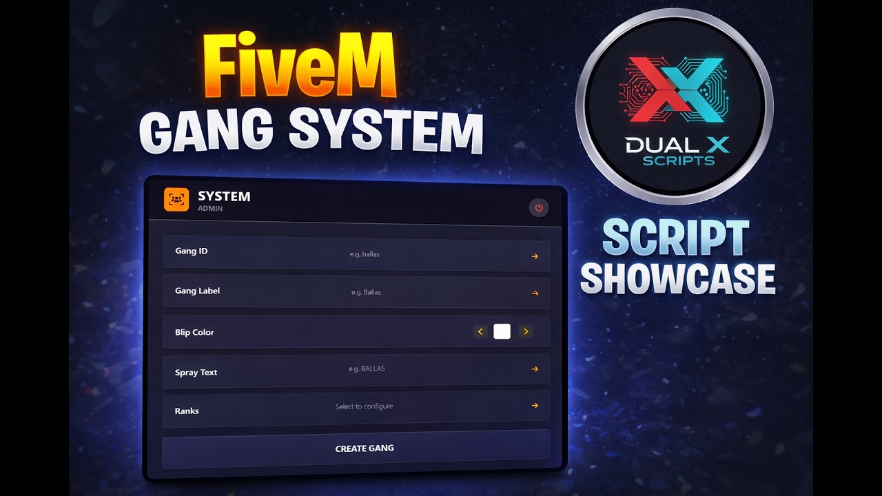 DXS Gangs System For Fivem | Easy Setup | Improved Gangs War - YouTube