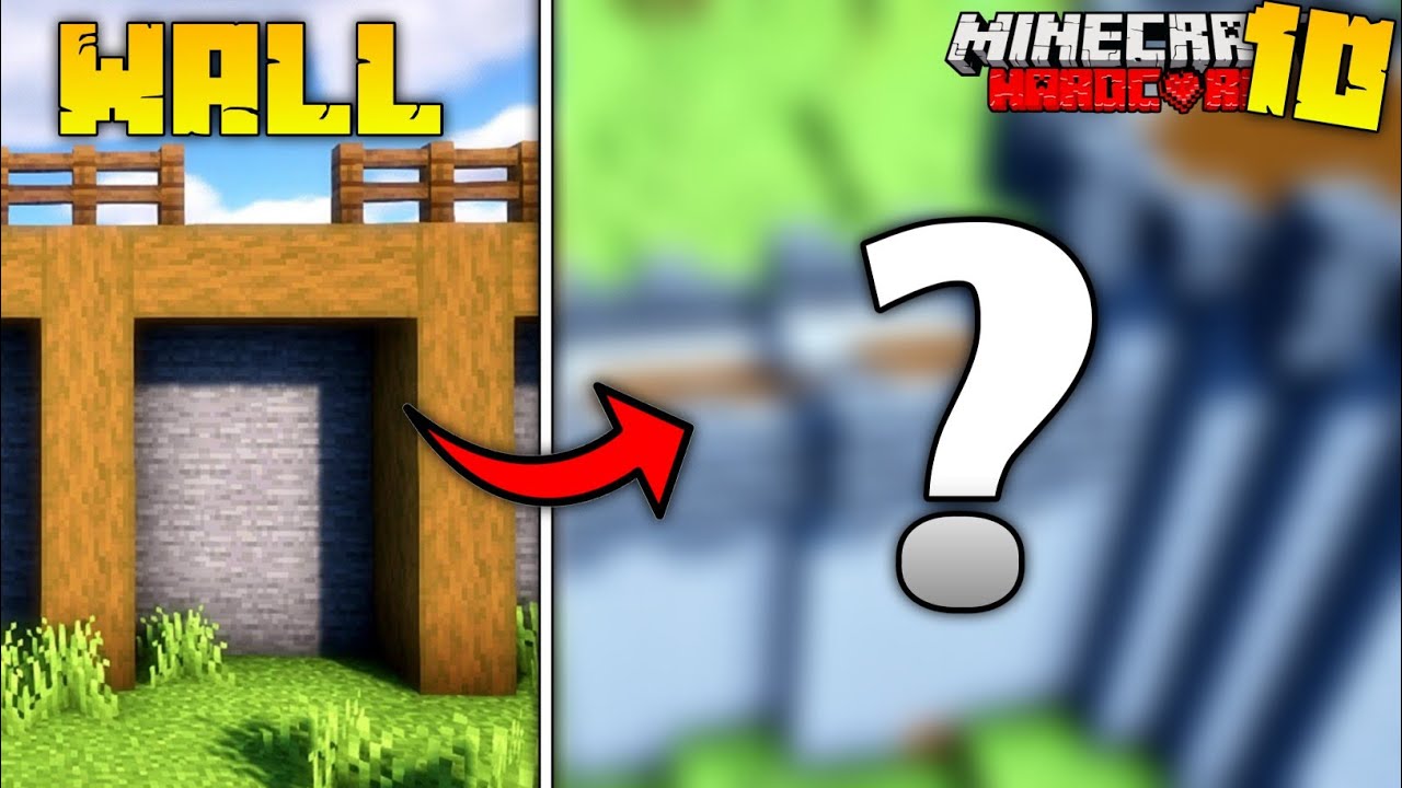 Finally built the ULTIMATE WALL | Minecraft hardcore #10 - YouTube