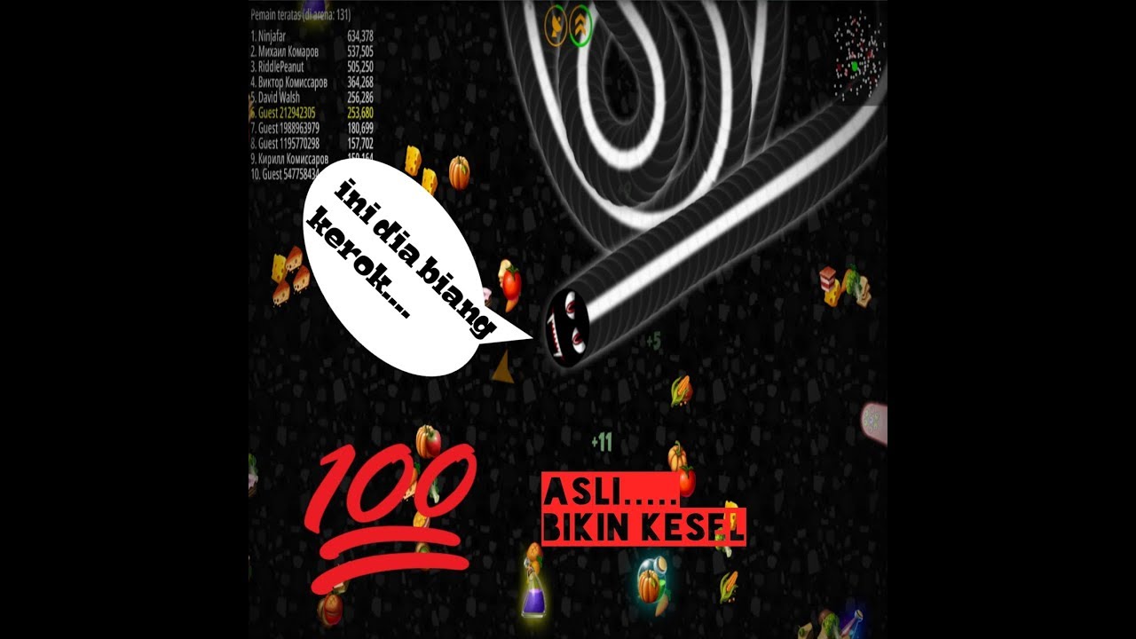 game cacing online - Worms Zone indonesia #1 - YouTube