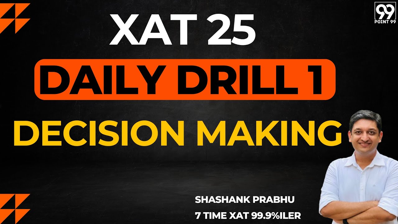 XAT topper reveals XAT 25 DM SECRETS in Daily Drill 1 - YouTube