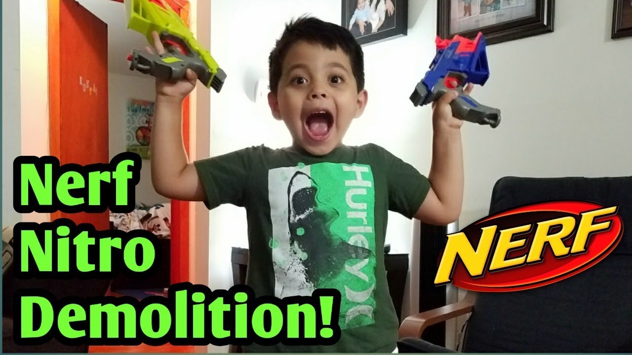 Nerf Challenge Blaster Car Toys for Kids with Nerf Nitro Demolition ...