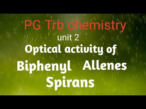 Optical activity of biphenyl allenes spirans axial chirality planar ...