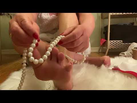 Pearls and red toes