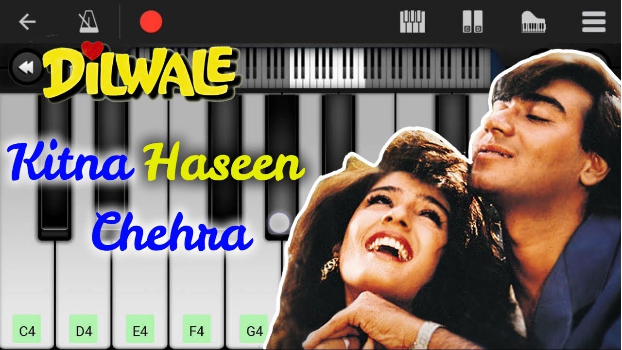 Kitna Haseen Chehra - Piano Tutorial | Dilwale | Kumar Sanu | Melodious ...