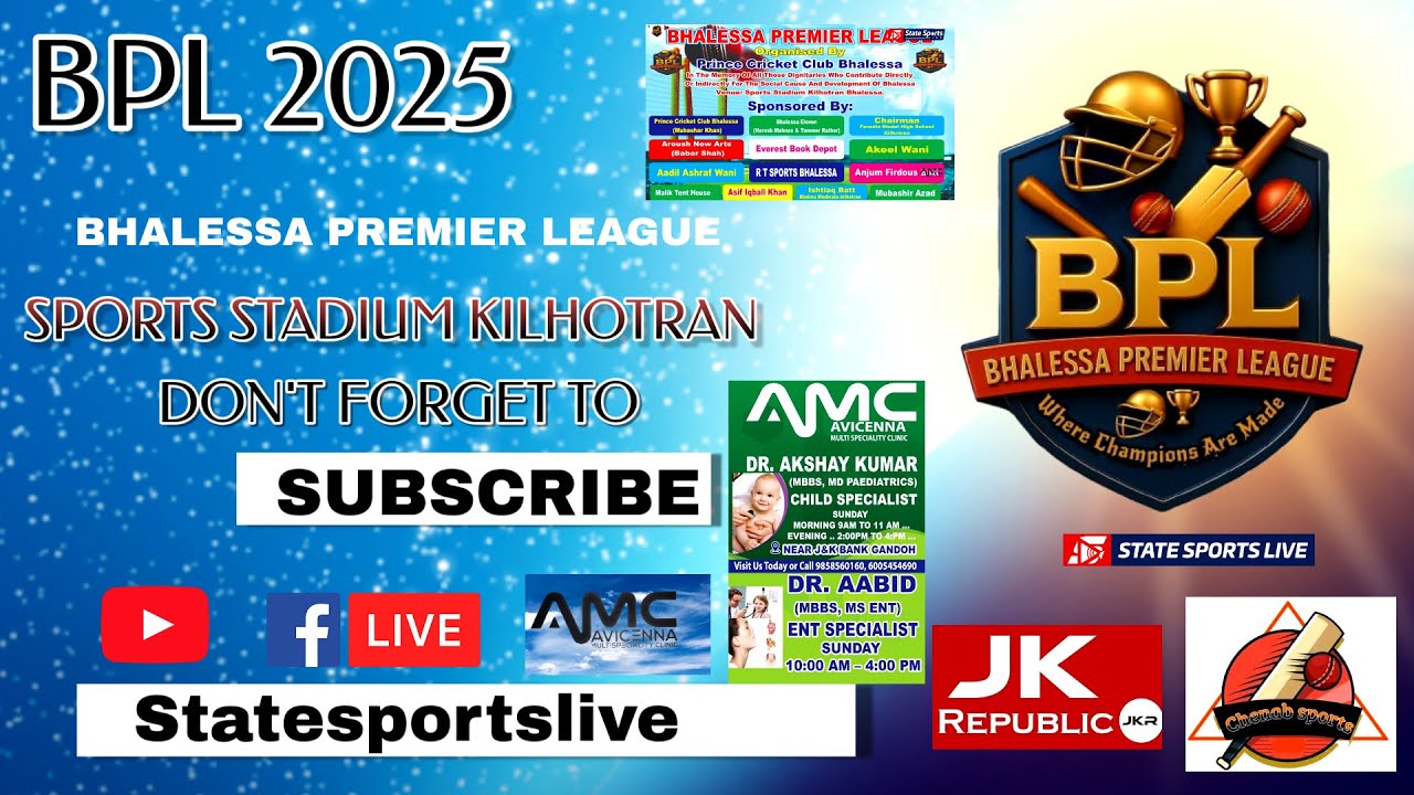 #live Bhalessa Premier League Season 1 BPL 3Rd Round Juloo Qalanders Vs Manchester Kilhothron ...