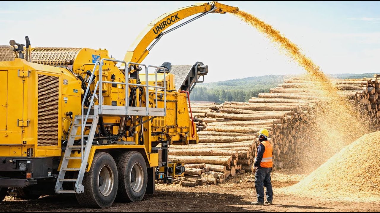 Inside the World’s Fastest Monster Wood Chipper | Trees Destroyed in ...