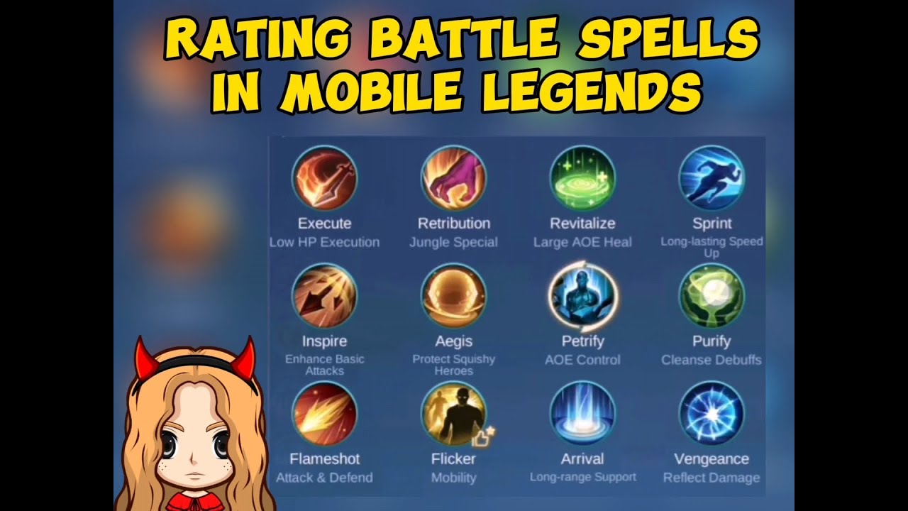 RATING BATTLE SPELLS SA MOBILE LEGENDS - YouTube