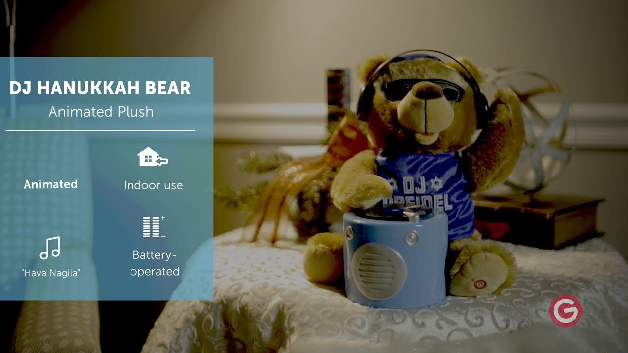 DJ HANUKKAH BEAR | Animated Plush - YouTube