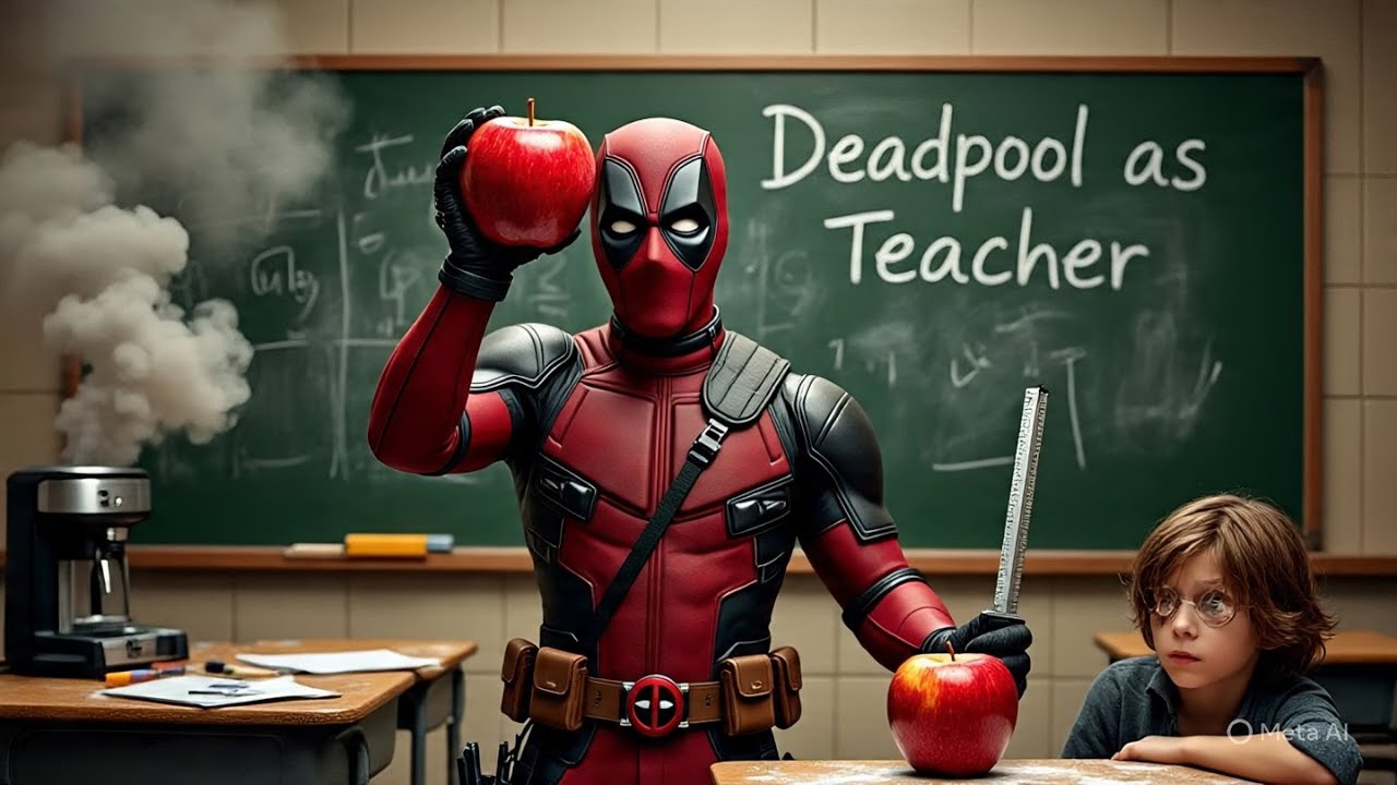 Deadpool as Teacher 🧑‍🏫🌝 - YouTube