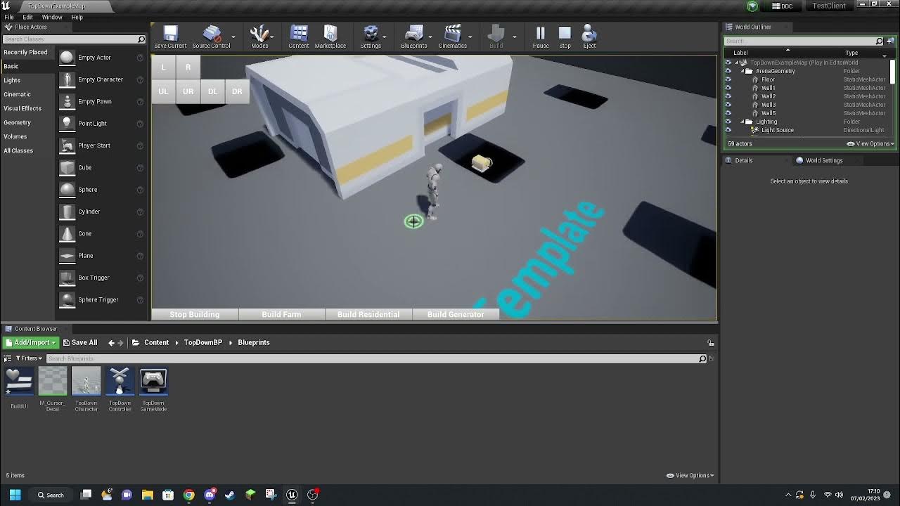 Unreal Engine Building Mechanics - Grid Based Placement, Rotation and Touch Controls - YouTube