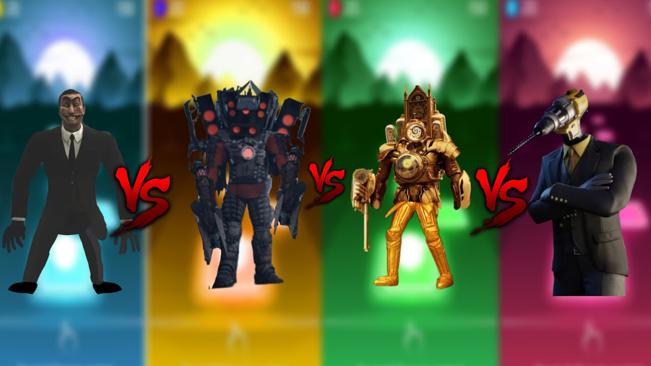 Skibidi toilet Multiverse Battle Tiles Hop - YouTube