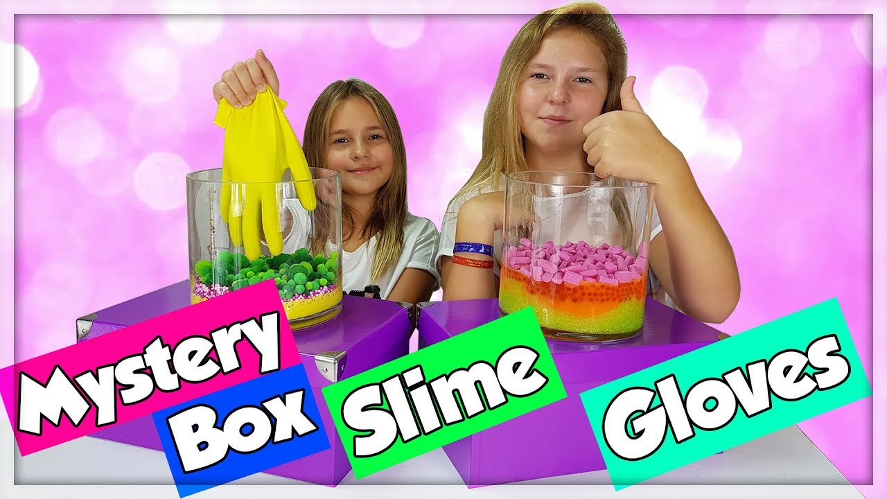 MYSTERY BOX OF SLIME GLOVES SWITCH-UP CHALLENGE !!! - YouTube
