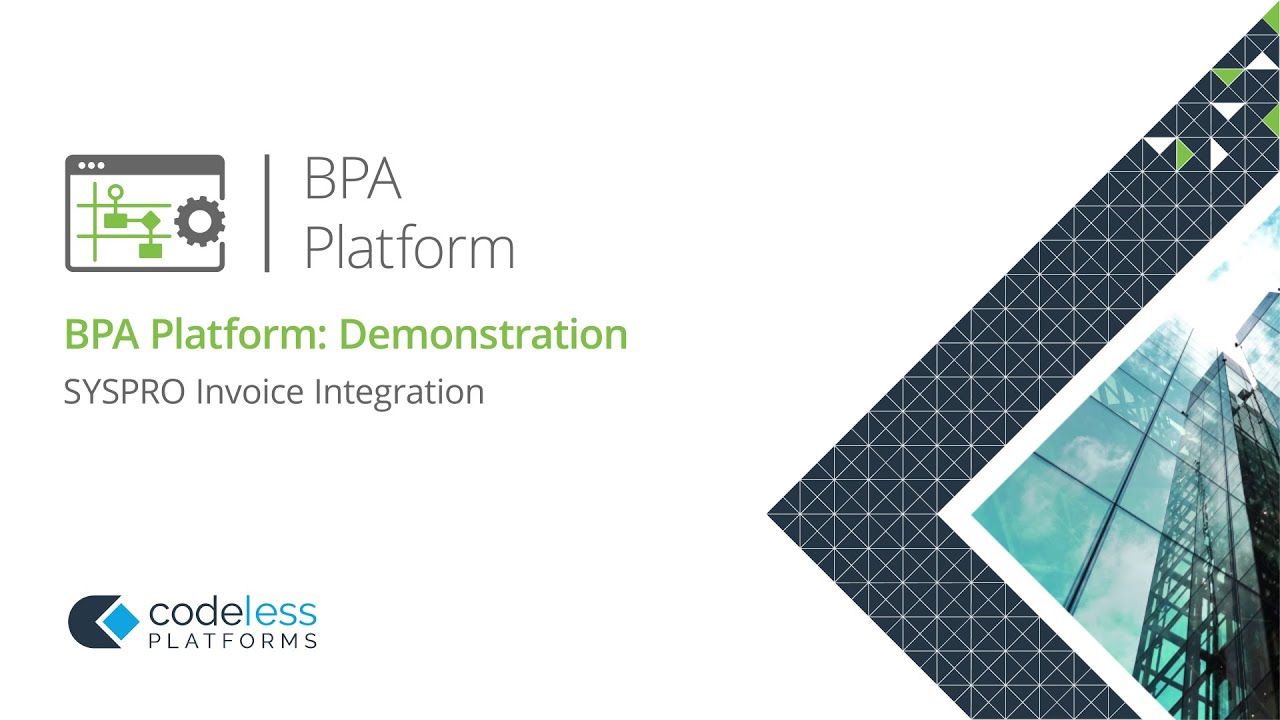 BPA Platform: SYSPRO Invoice Integration - Demonstration - YouTube