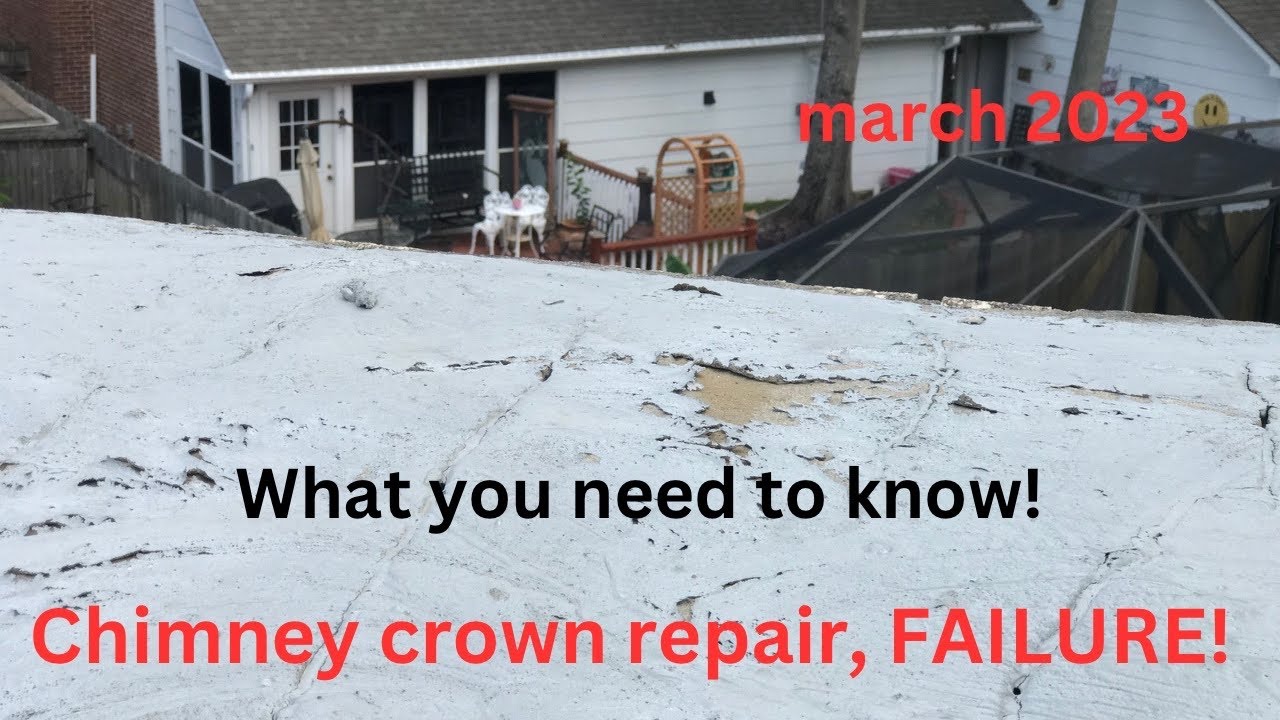 Chimney crown repair, failure. - YouTube