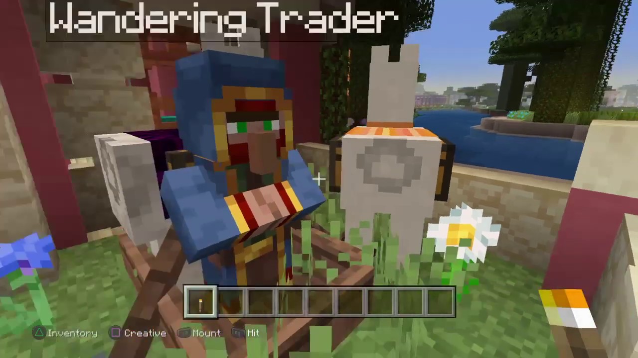 Minecraft PS4 - Wandering Trader House Tour - YouTube