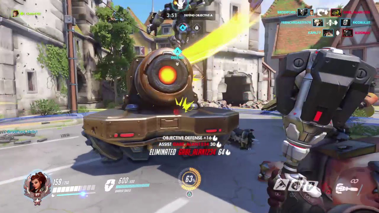 Overwatch: Mini Reinhardt Defends The Payload At Eichenwalde - YouTube