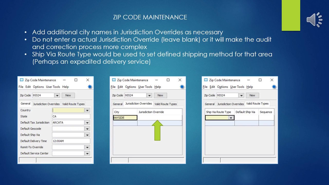 Epicor Eclipse ERP Tax Jurisdiction and Zip Code Maintenance - YouTube