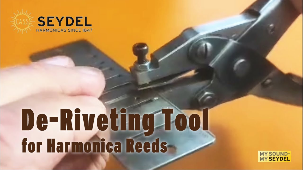 How to use the SEYDEL De-Riveting Pliers for changing harmonica reeds ...