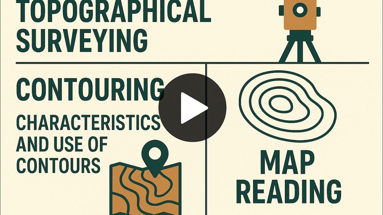 Topographical surveying - contouring - characteristics and use of contours - map reading - YouTube