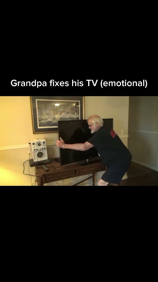 Grandpa Fixes His Tv Emotional Youtube