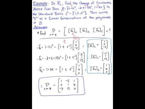 Change-of-Coordinates Matrix (Example 4) - YouTube