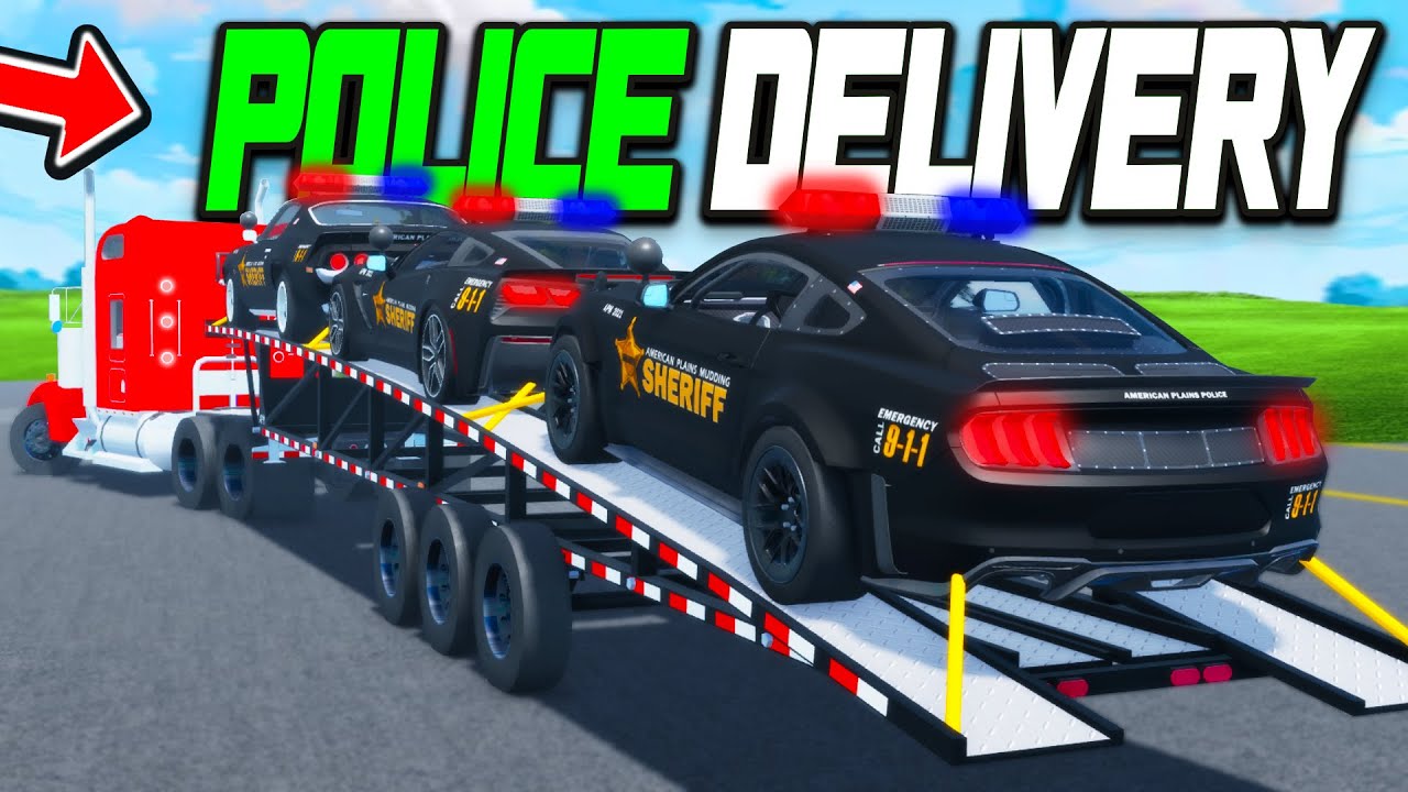 Transporting Police Cars Using My Trailer in Apm Roblox! - YouTube