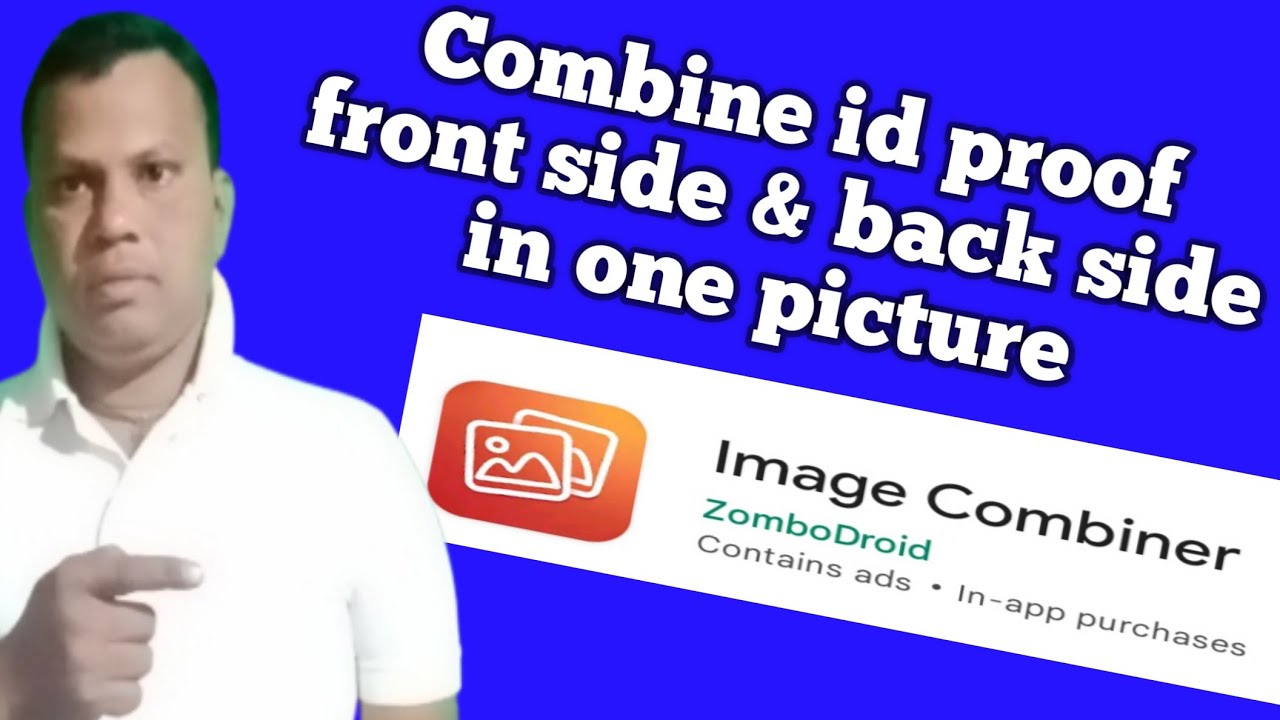 ID front side or back side ko kaise jode|How to combine id front and ...