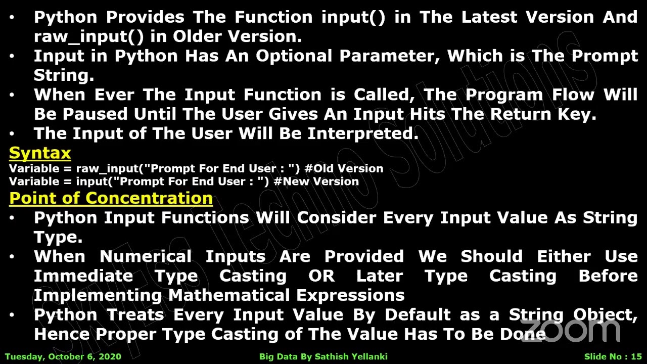 Yellanki Python 006 - YouTube