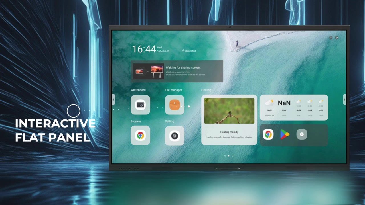 Interactive Flat Panel T Screen - YouTube