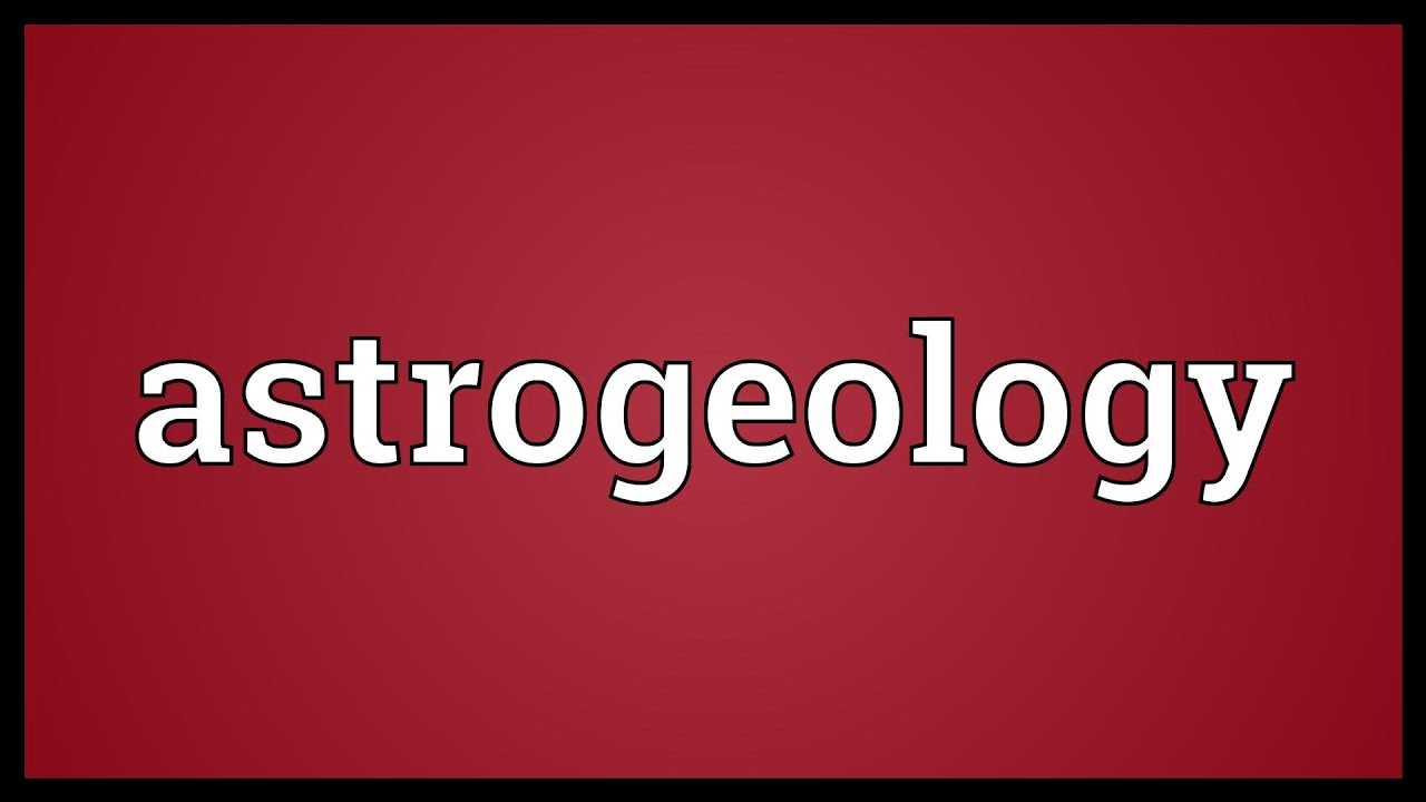 Astrogeology Meaning - YouTube