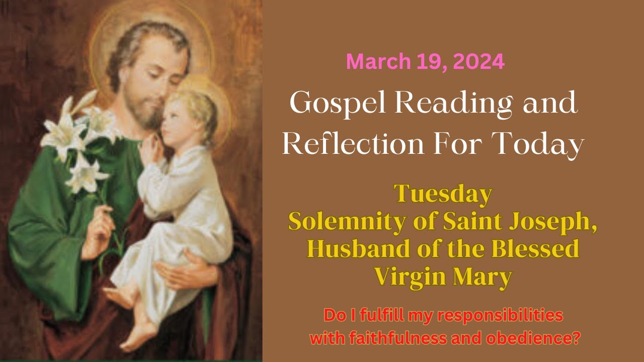 Gospel Reading For Today | Gospel Reflection | Solemnity of Saint ...