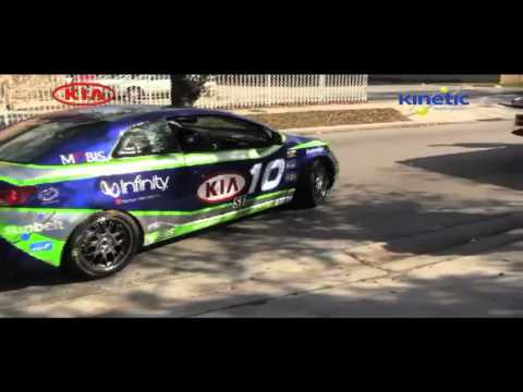 Kinetic Motorsports: Ride to School in the #10 Kia Forte Koup - YouTube