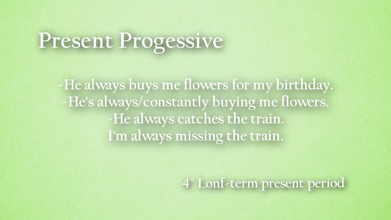 Present Tense: meaning and usage - YouTube