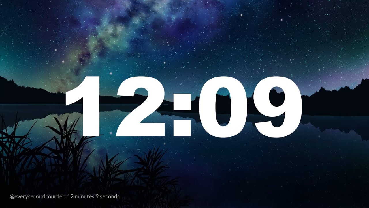 12 minutes 9 seconds [729 secs] clock timer countdown || Alarm Focus ...