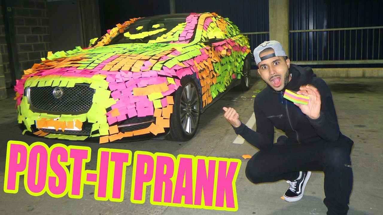 EXTREME POST-IT NOTE CAR PRANK!! 😂 🚗 (GONE WRONG) - YouTube