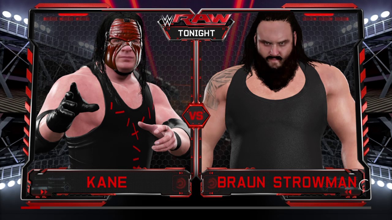 WWE 2K17 Kane VS Braun Strowman In A Backstage Brawl - YouTube