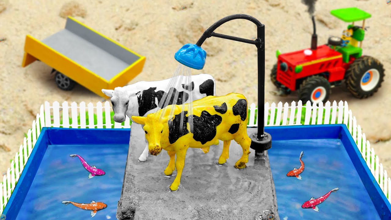 Top diy tractor making mini shower for cows | diy mini Bridge supply ...